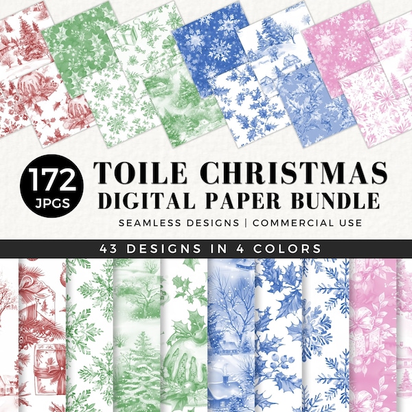 Toile Digital Paper - Etsy
