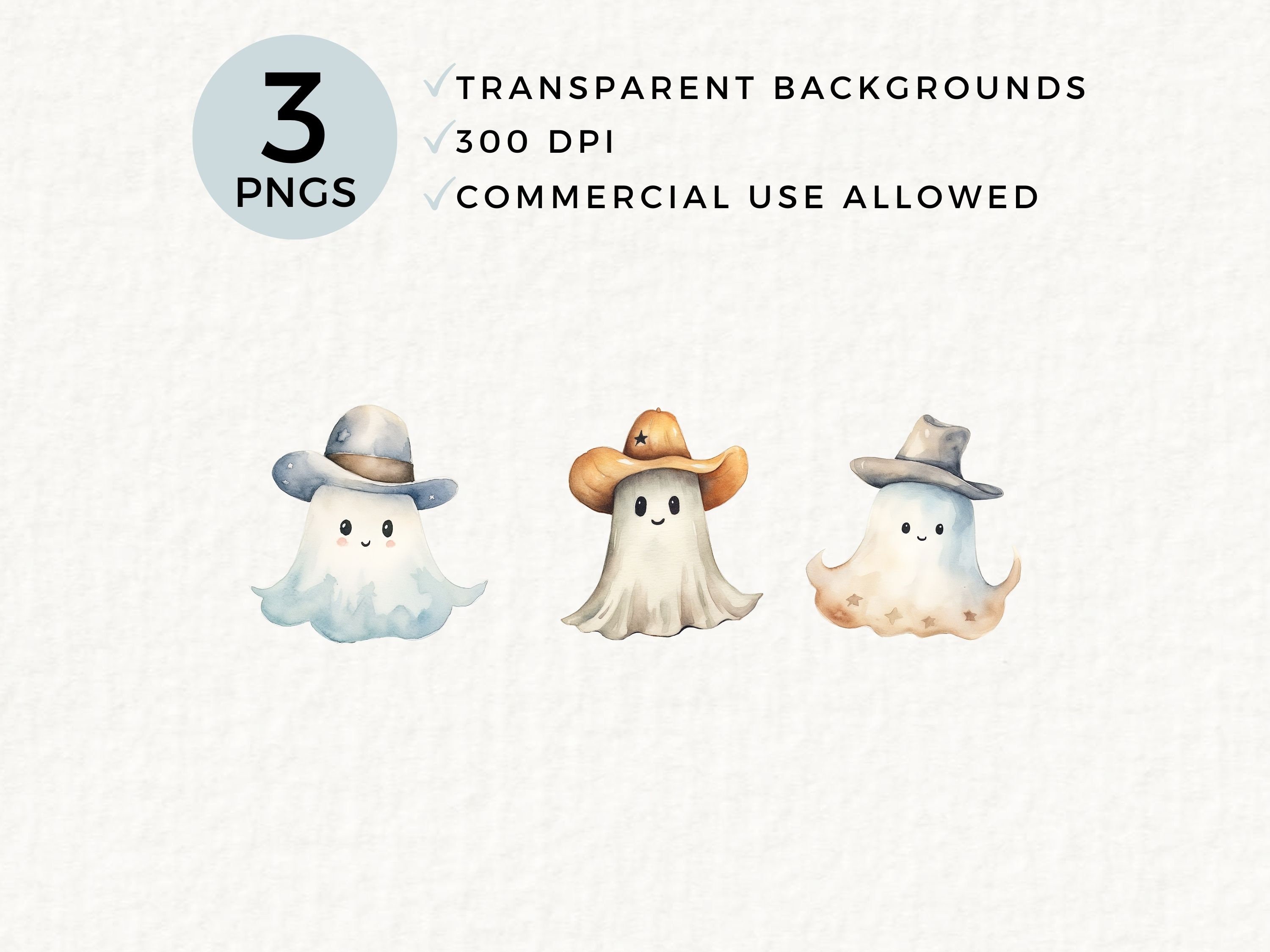 Halloween Cowboy Ghost Clipart Howdy Western Halloween - Etsy