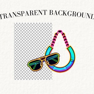 Neon New Years Eve Clipart, 2024, Glow PNG, Foil Balloon Letters, Lumo ...