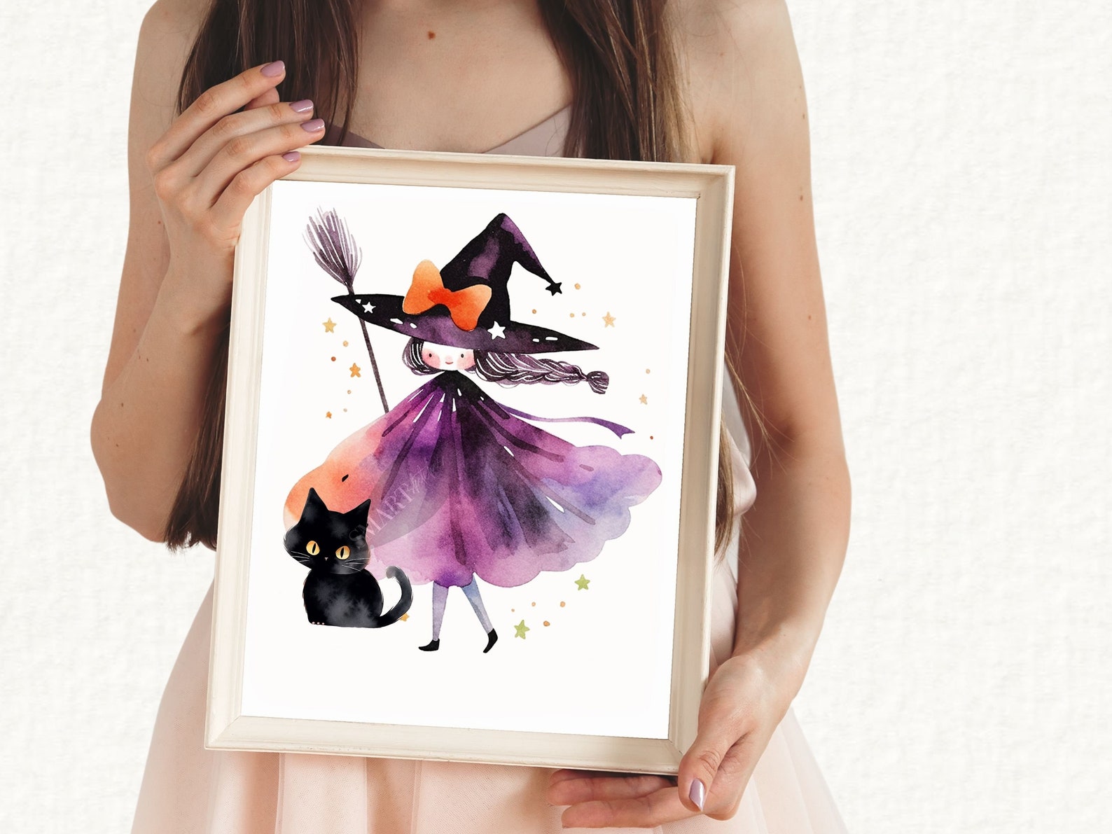 Little Witch Clipart Cute Halloween Clipart Commercial Use - Etsy