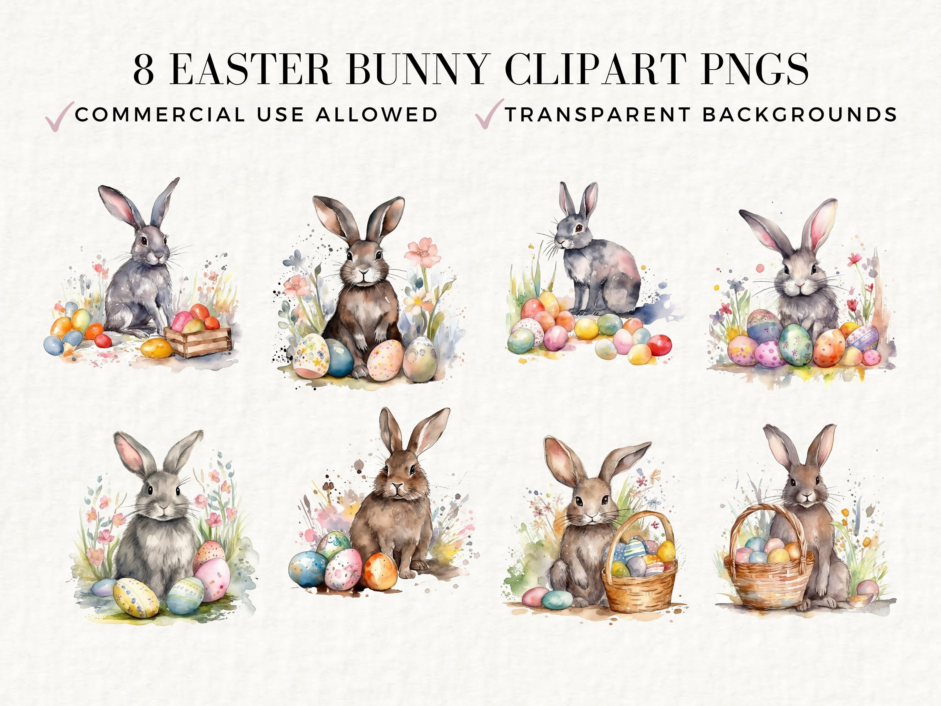 Easter Bunny Clipart Transparent Pngs, Commercial Use, Easter Clipart ...