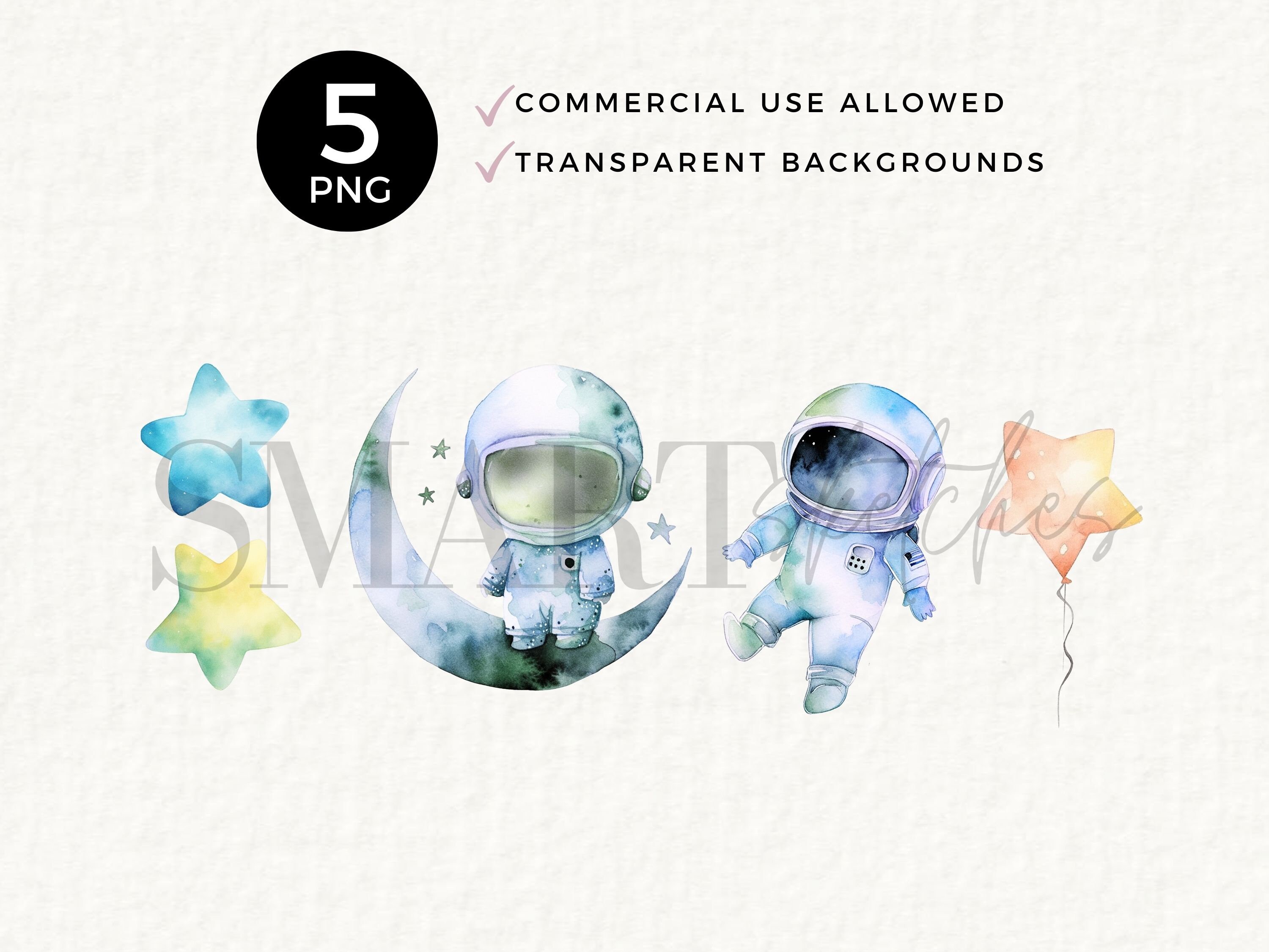 Astronaut Watercolor Clipart, Little Astronaut, Boy, Blue, Spaceman PNG ...