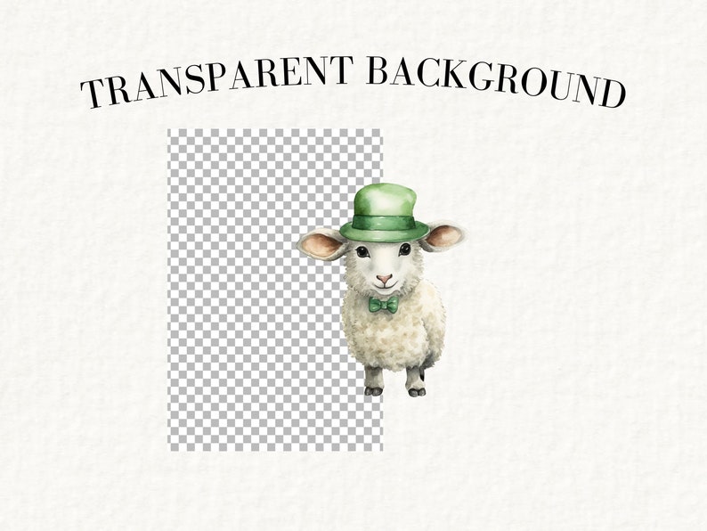 St Patricks Day Animals Clipart, Funny Sheep in Green Hats, Shamrock ...