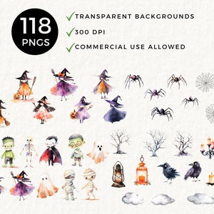 Cute Halloween Clipart Mega Bundle Commercial Use, Clip Art, Black Cat ...