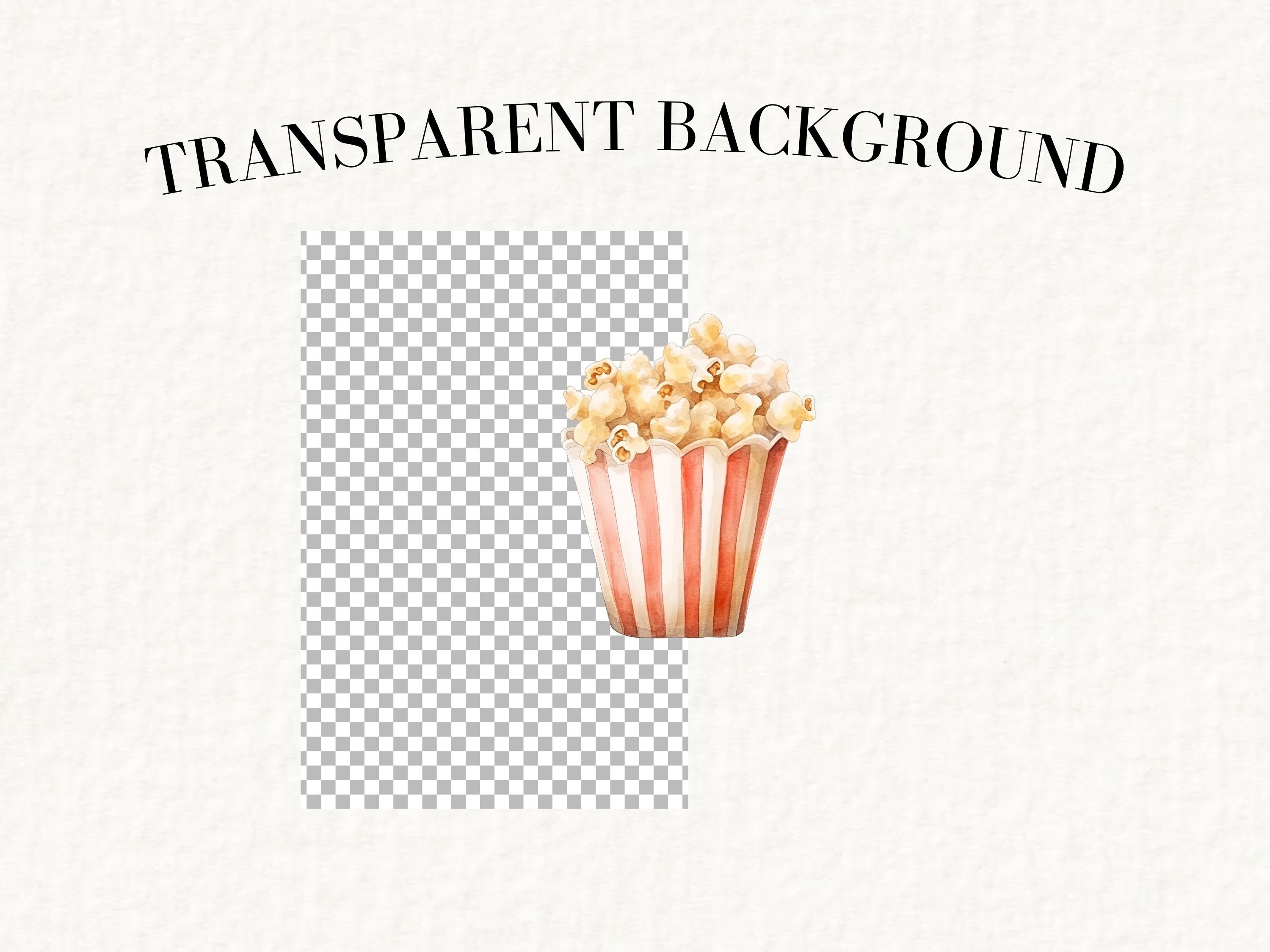 Popcorn Movie Night Clipart Poppin Cinema PNG Hollywood - Etsy
