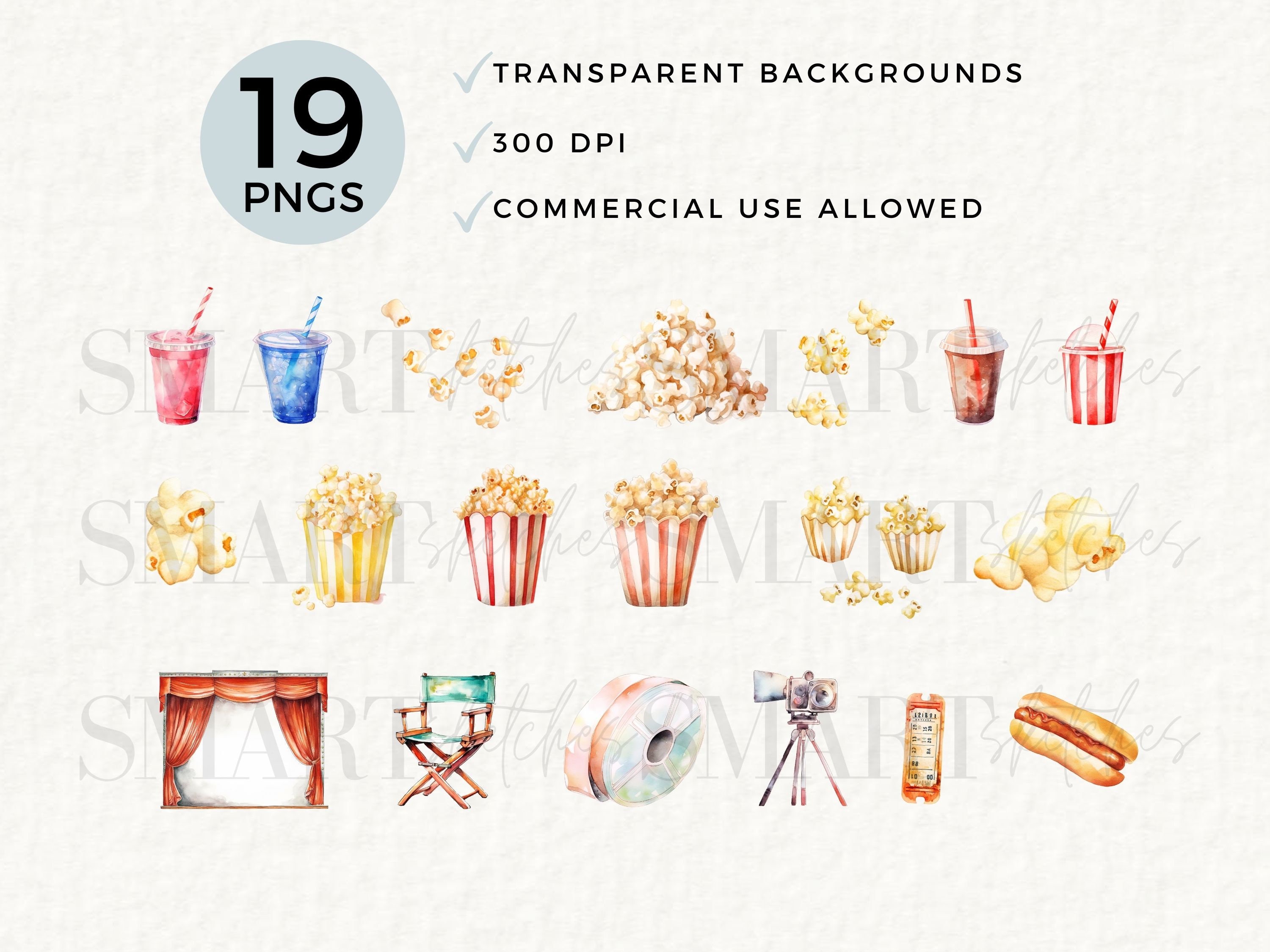 Popcorn Movie Night Clipart, Poppin, Cinema PNG, Hollywood, Commercial ...