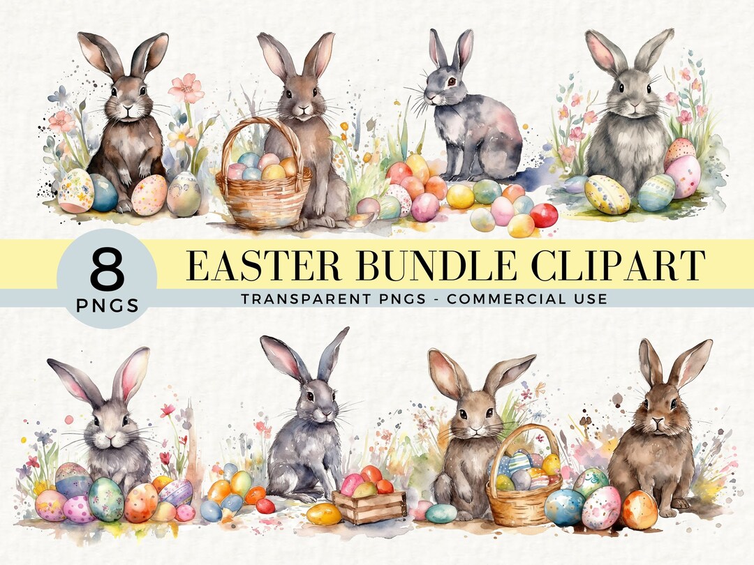 Easter Bunny Clipart Transparent Pngs, Commercial Use, Easter Clipart ...
