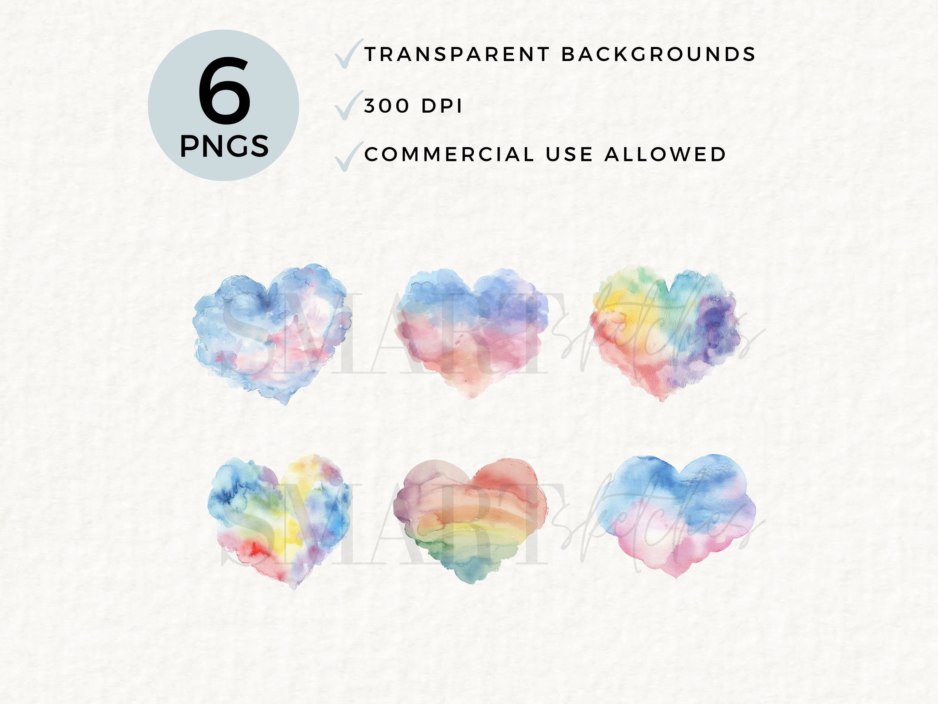 Rainbow Watercolor Heart Cloud Clipart, She's on Cloud 9 Bridal Clipart ...