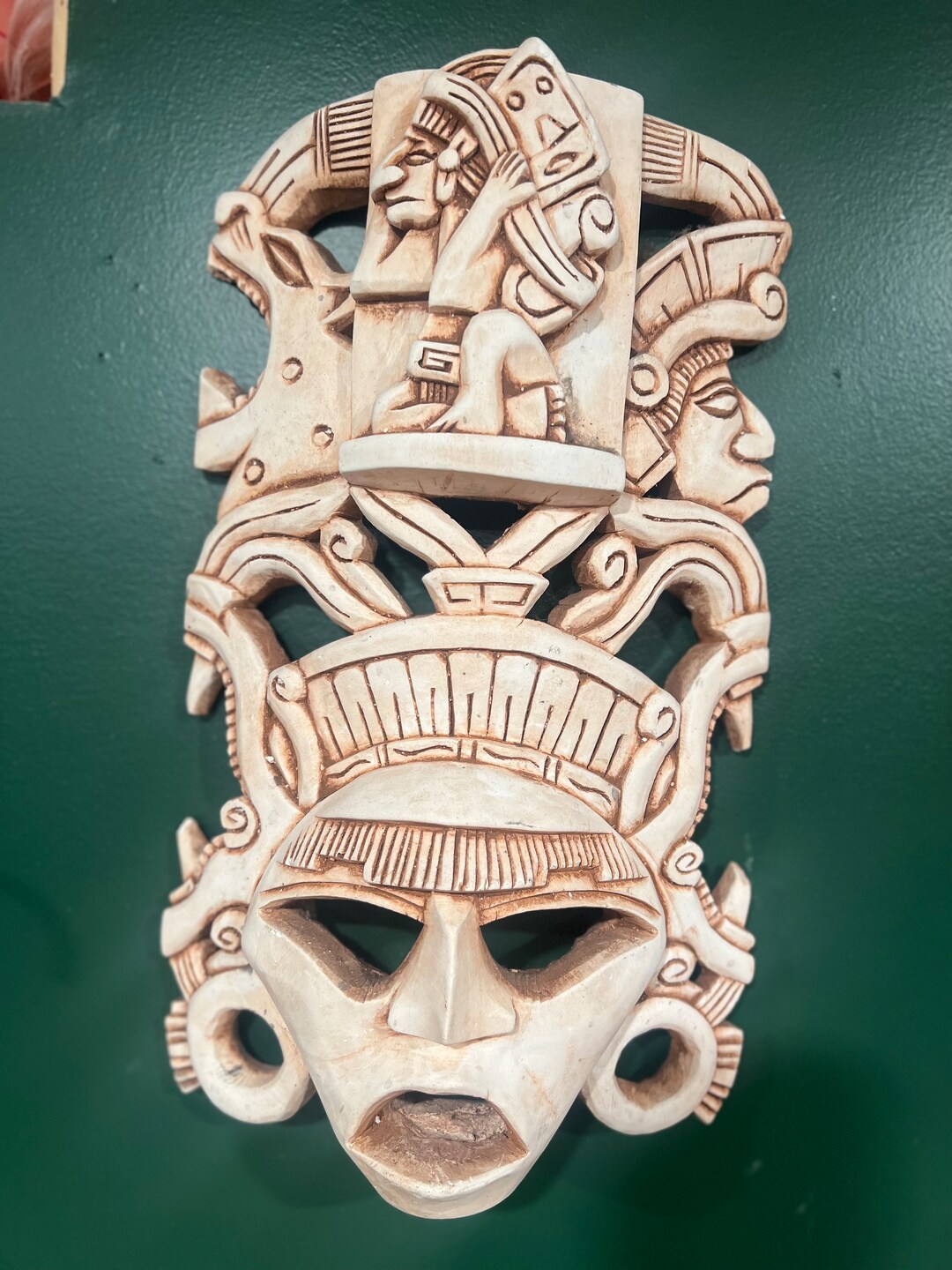 Mayan Plaster Mask - Etsy