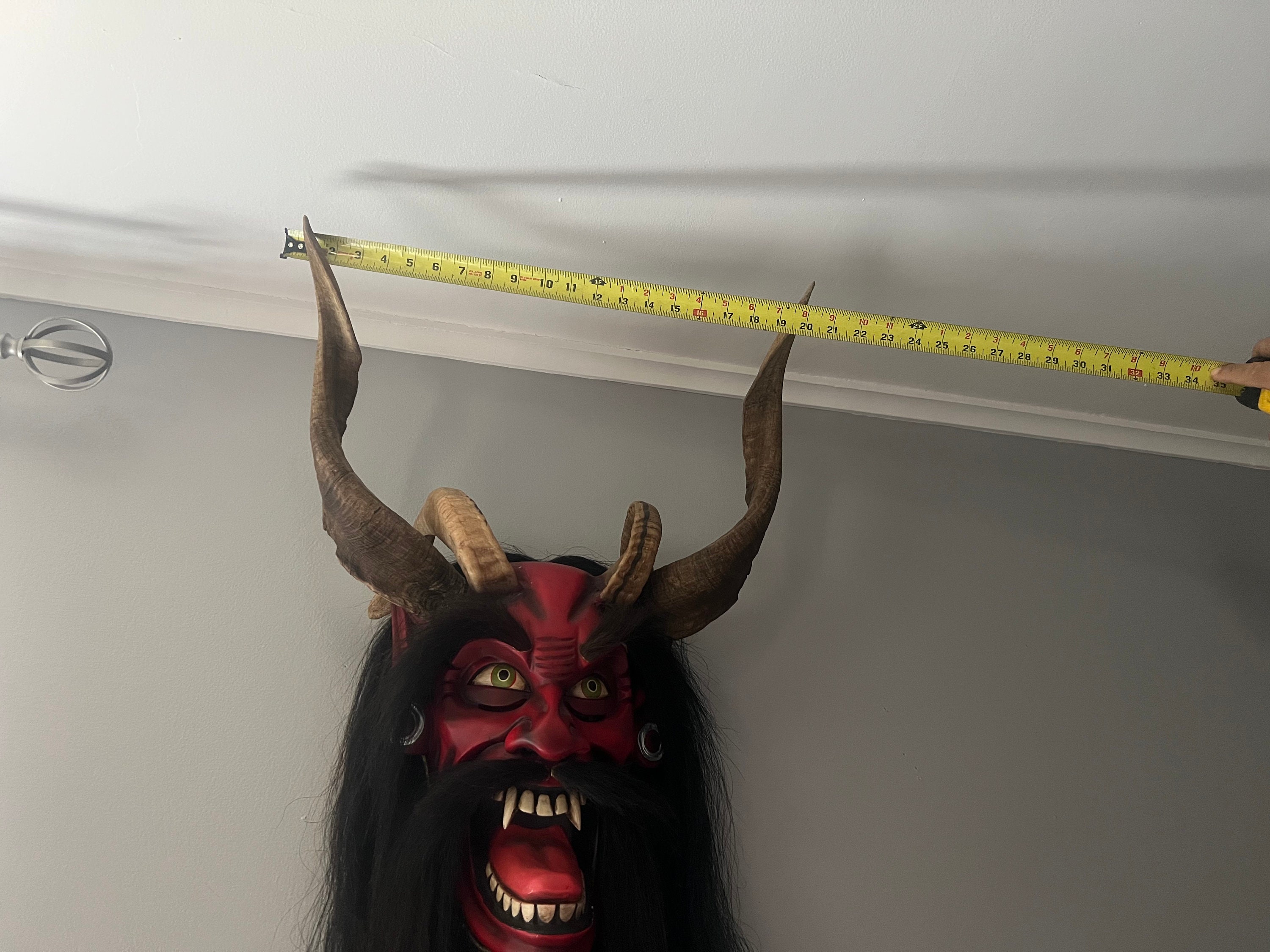 Large Wooden Devil Mask - Etsy