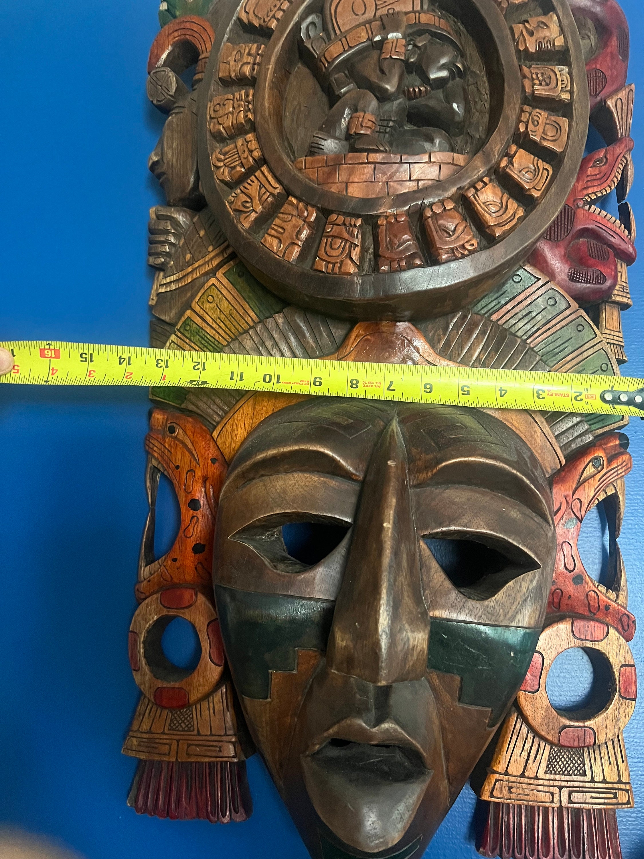 Wooden Mayan Mask - Etsy