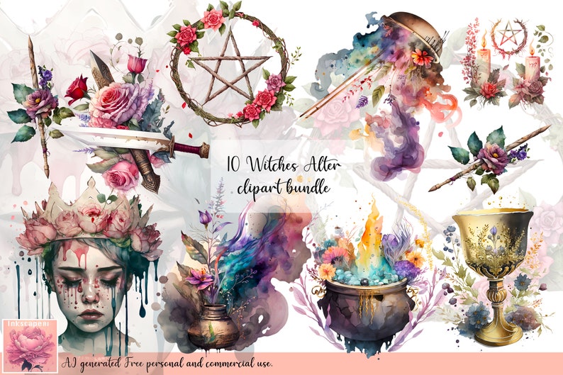 AI Clipart, Witch Clipart, Witch Clip Art Png, Magic Clip Art, Mystical ...