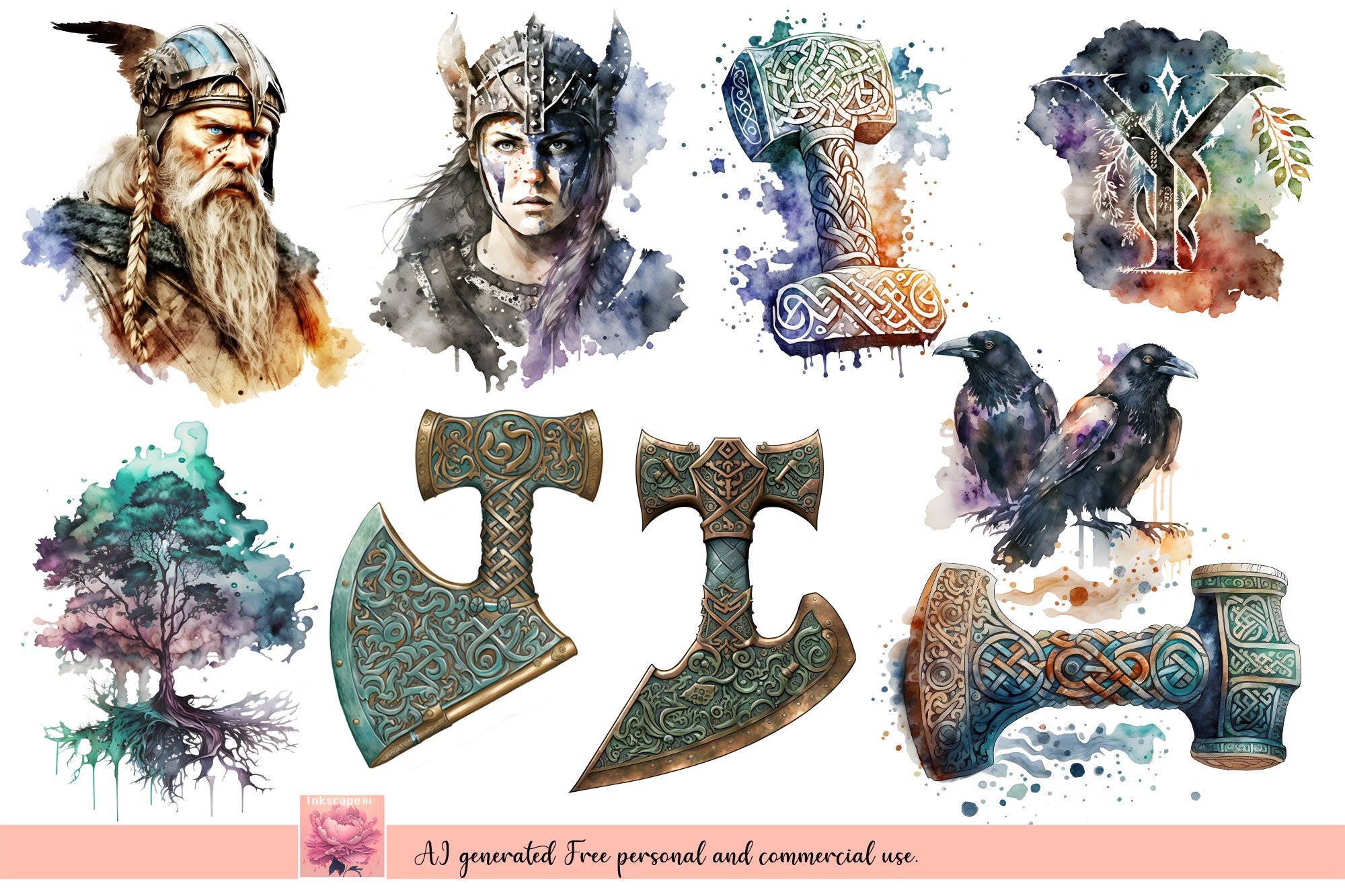 Norse and Viking Clipart, Png Transparent Backgrounds, Ai Artwork and ...