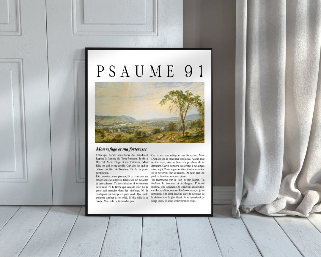 Minimalist Christian Poster. Vintage Bible Verse Psalm 91. - Etsy