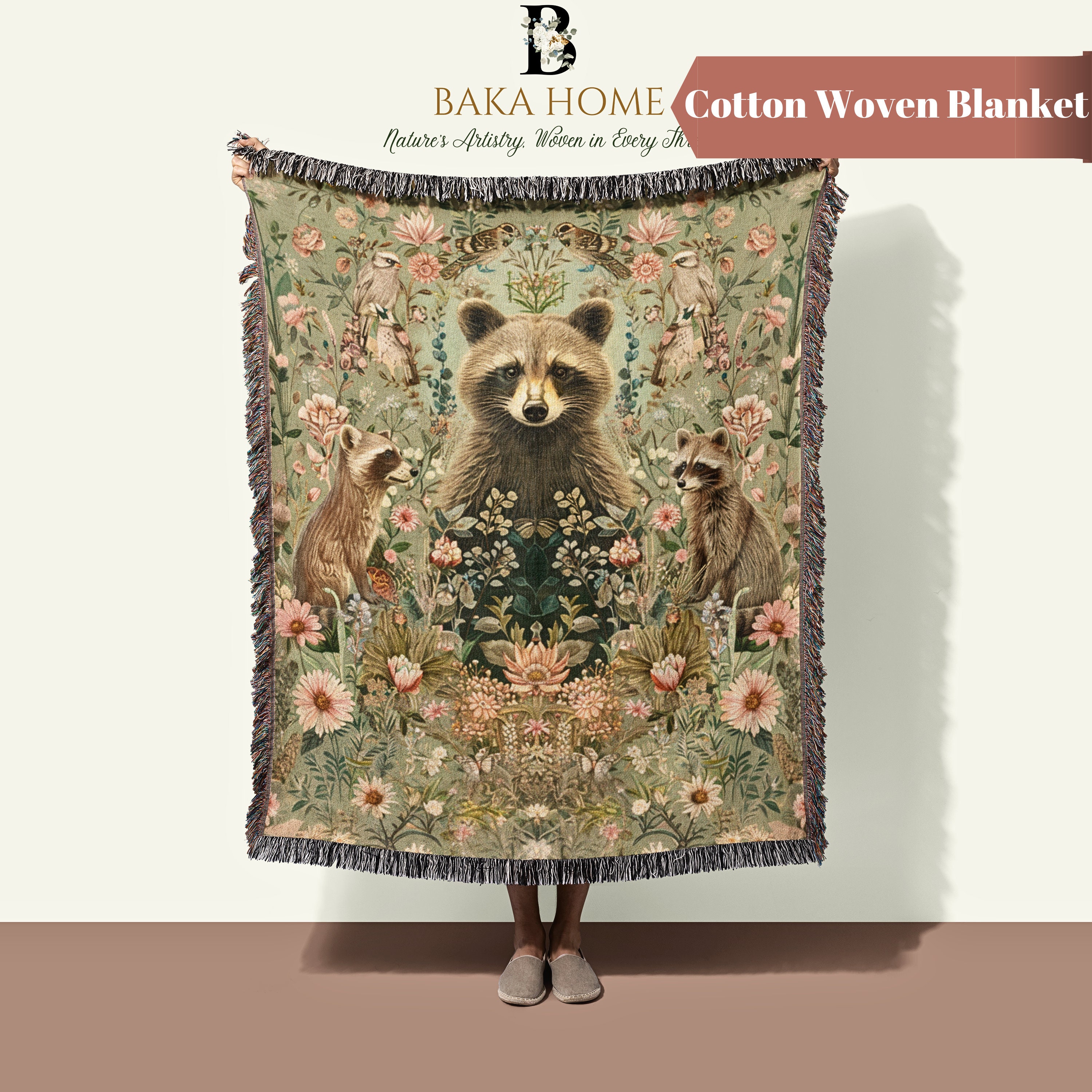 Woodland Animal Blanket Personalize Nature Blanket Home Decor Bear Owl ...