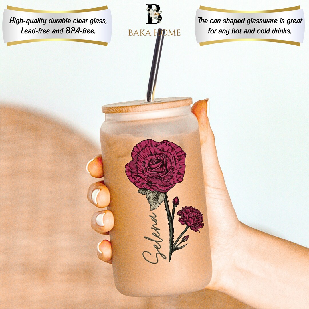 Personalized Birth Flower Coffee Cup Custom Birth Month Gifts ...