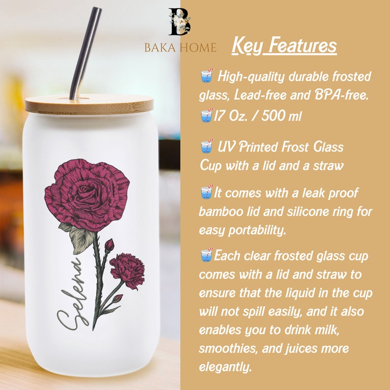 Personalized Birth Flower Coffee Cup Custom Birth Month Gifts ...