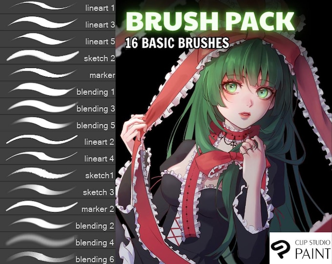 Clip Studio Paint Textured Brushes | Character Sketch, Lineart, and ...