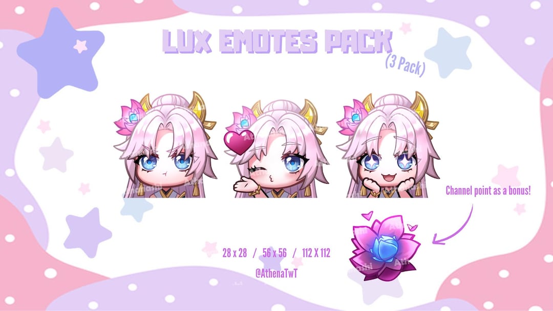 Animated Lux Emotes: League of Legends Twitch Stream Assets (digital ...