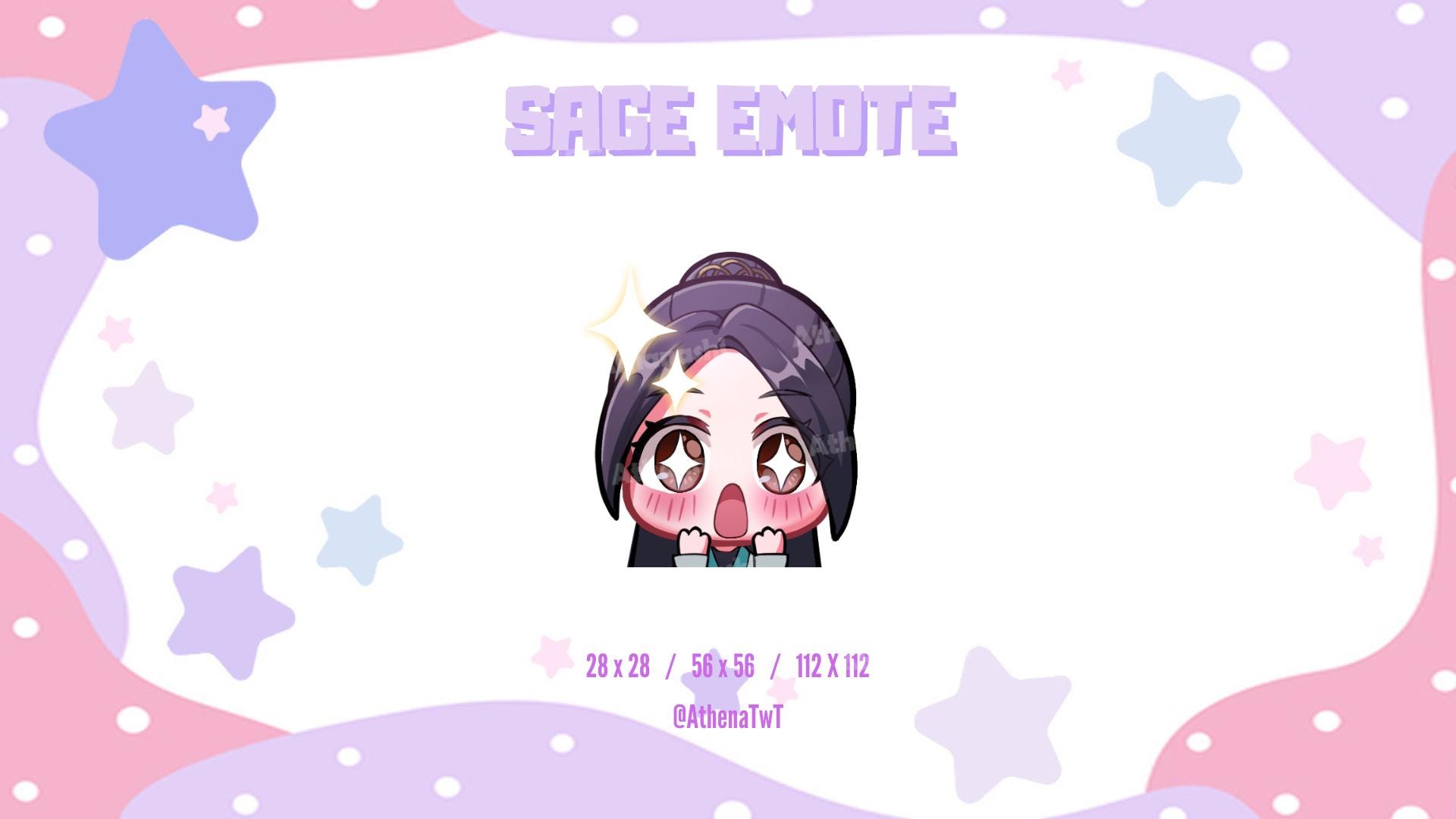 Valorant Sage Chibi Emote: Twitch/discord Streamer Asset (PNG Download ...