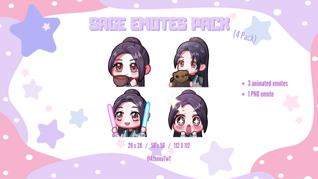 Valorant Sage Emote Pack | Cute Twitch Emotes | Valorant Emotes for ...