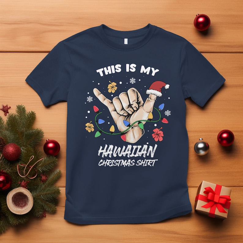 This is My Hawaiian Christmas Shirt Tropical Xmas Hawaii Shaka - Etsy
