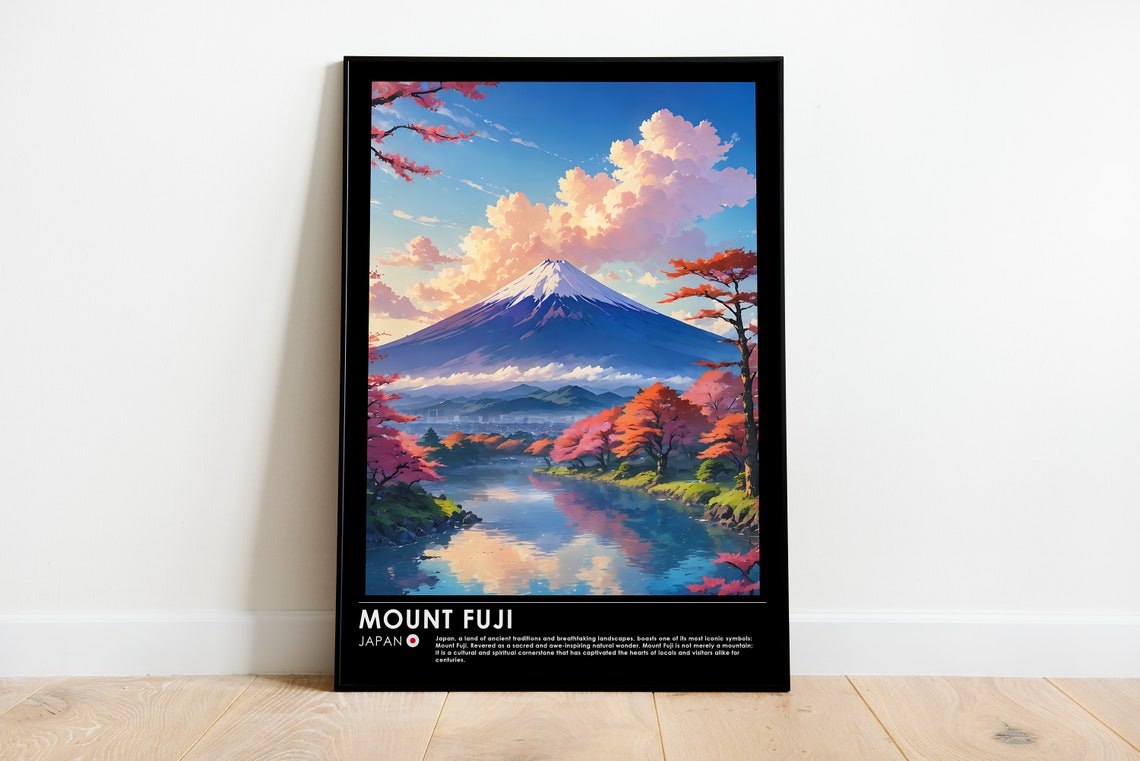Mount Fuji Wall Art Mount Fuji Travel Poster Japan Poster - Etsy