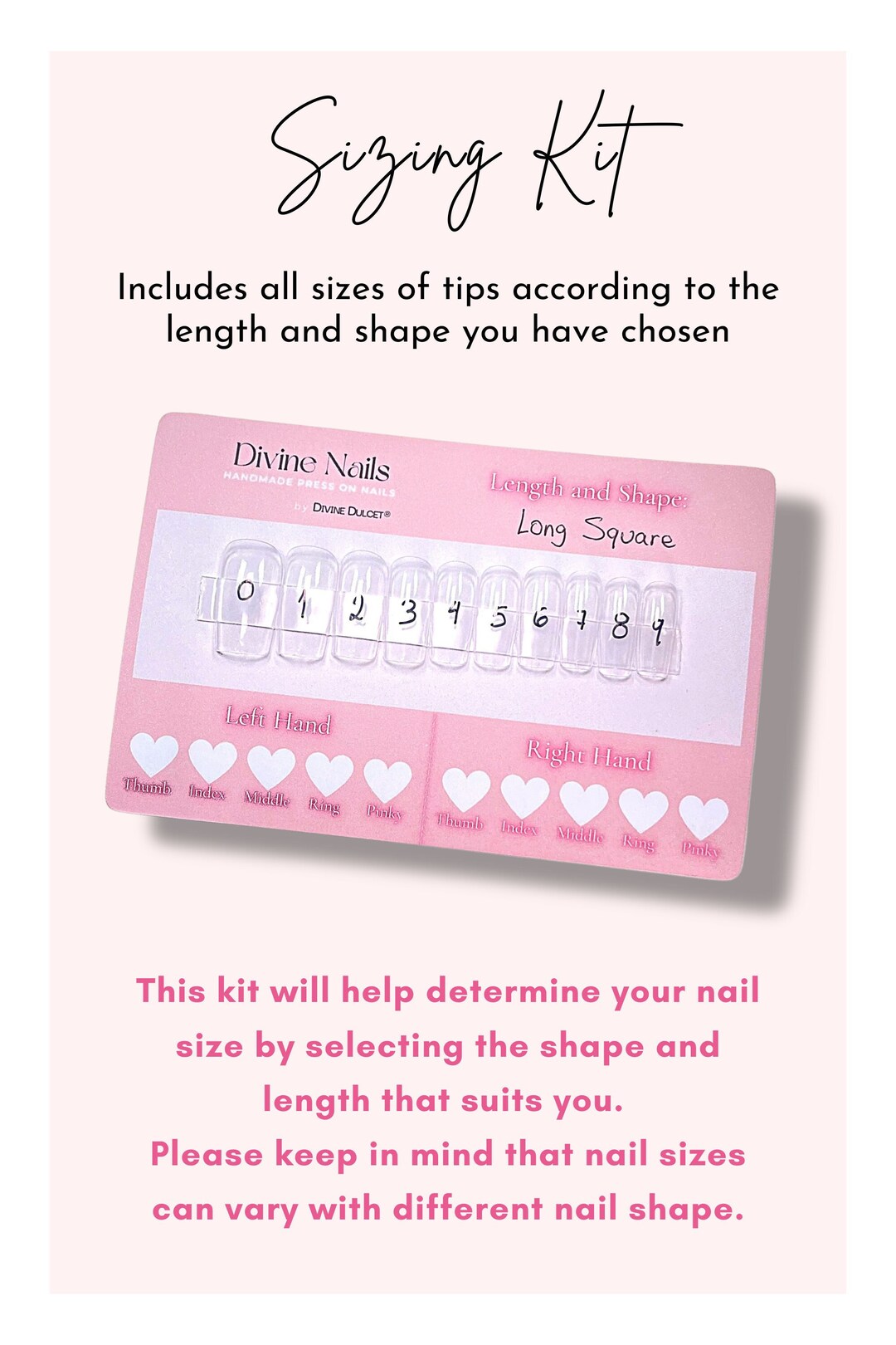 Press on Nail Sizing Kit - Not Sure What Size You Wear? Accurately ...