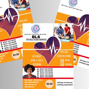 CPR Training Flyer Template | Canva Editable Design (digital Download ...