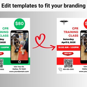 CPR Flyer Training Template CPR Marketing for Cpr Business Flyer First ...
