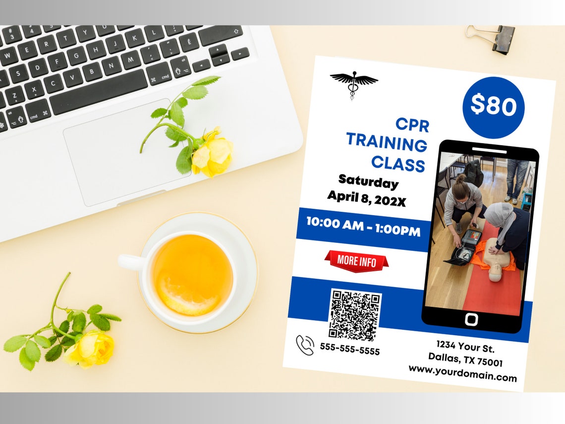CPR Flyer Training Template CPR Marketing for Cpr Business Flyer First ...