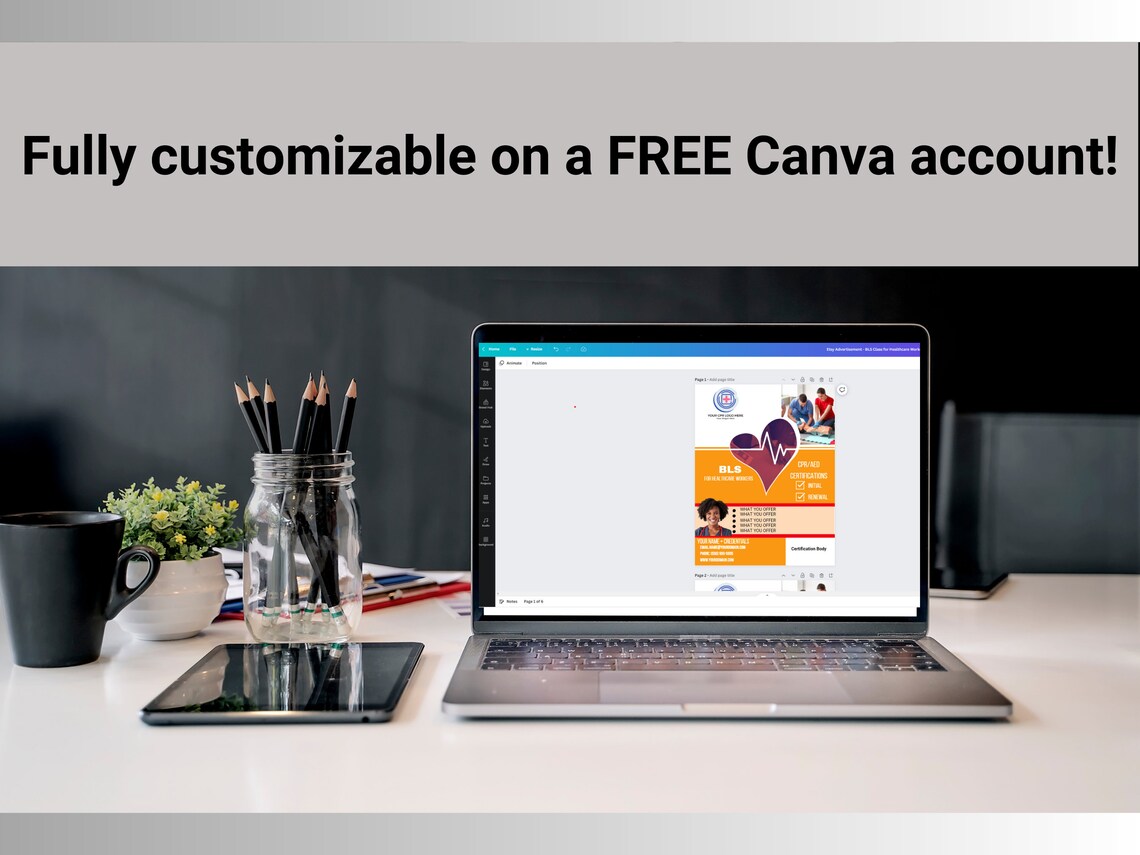 BLS CPR Flyer Template Training Certification Marketing for Cpr ...