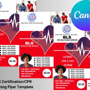 CPR Training Flyer Template | Canva Editable Design (digital Download ...
