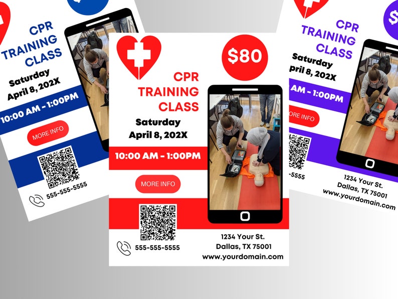 CPR Flyer Training Template CPR Marketing for Cpr Business Flyer First ...