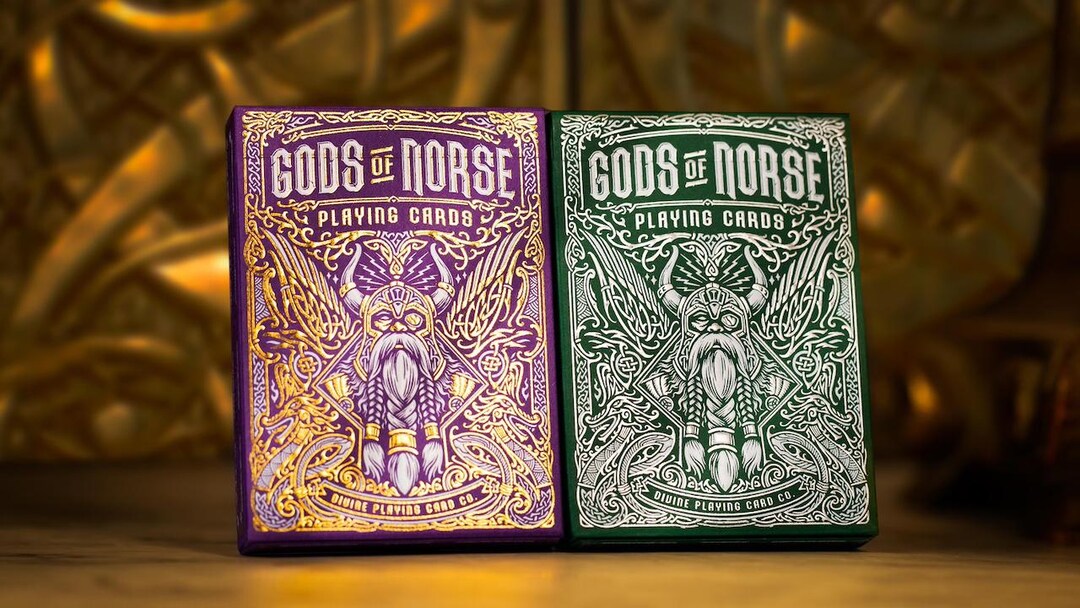 Gods of Norse Royale Luxury Playing Cards. Norse Mythology Playing ...
