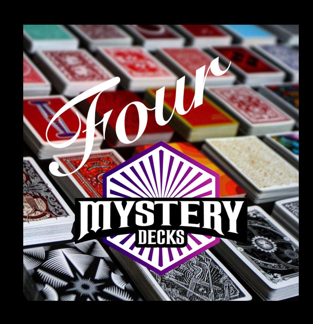 4 Mystery Decks of Luxury Playing Cards. Luxury Cool Playing - Etsy