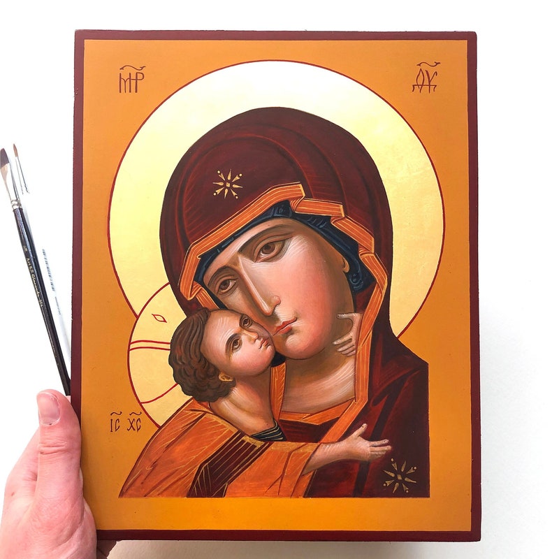 Virgin Mary Icon - Etsy