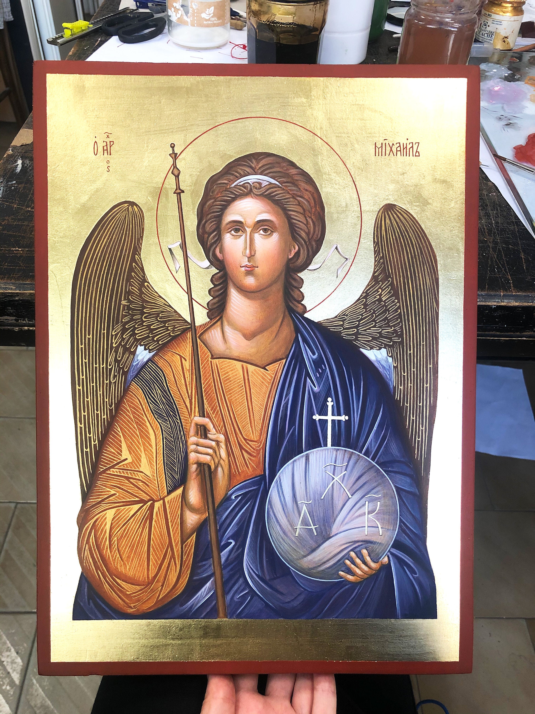Archangel Michael Icon, Hand-painted Icon of St Michael, Byzantine Art ...