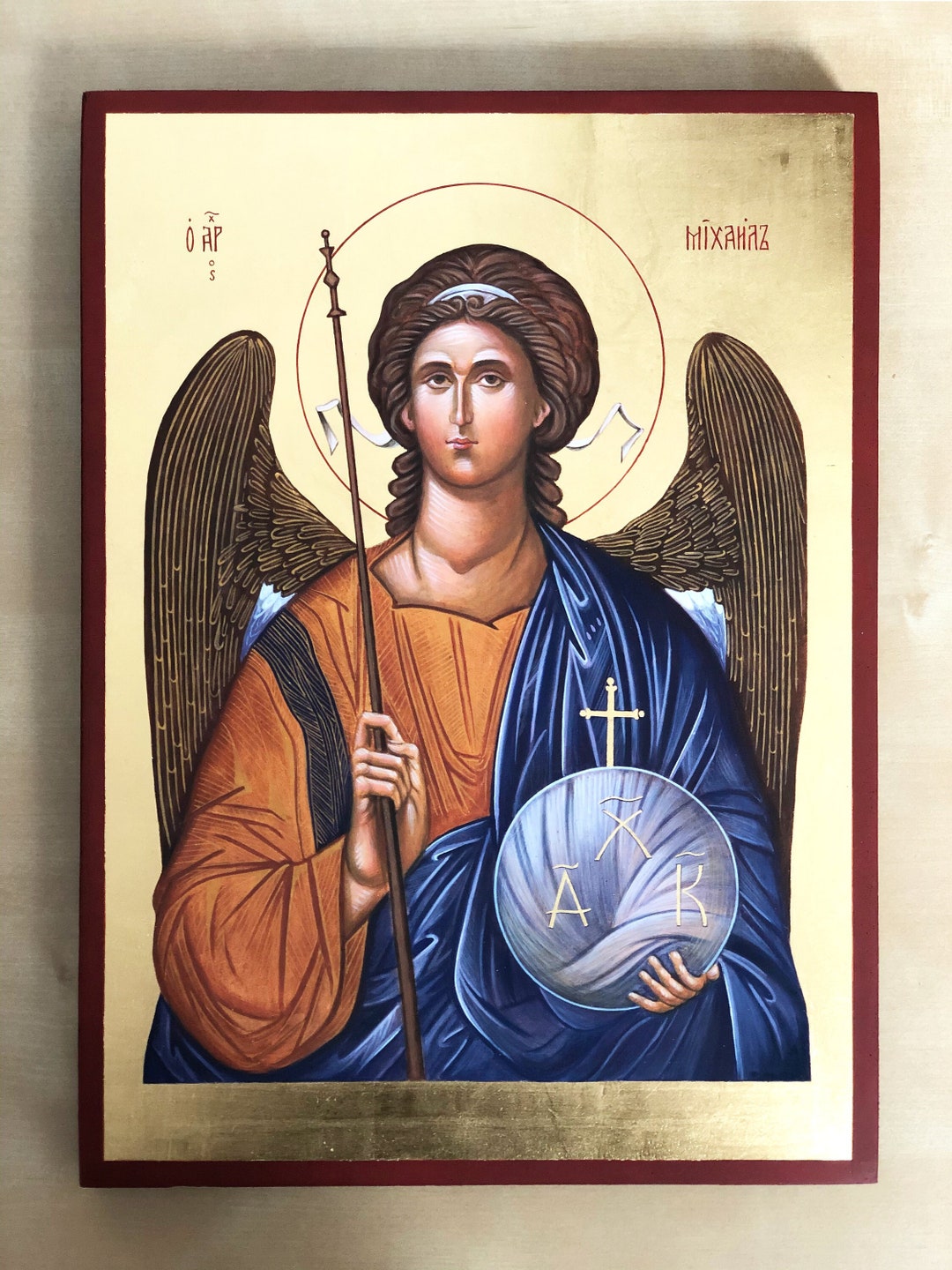 Archangel Michael Icon, Hand-painted Icon of St Michael, Byzantine Art ...