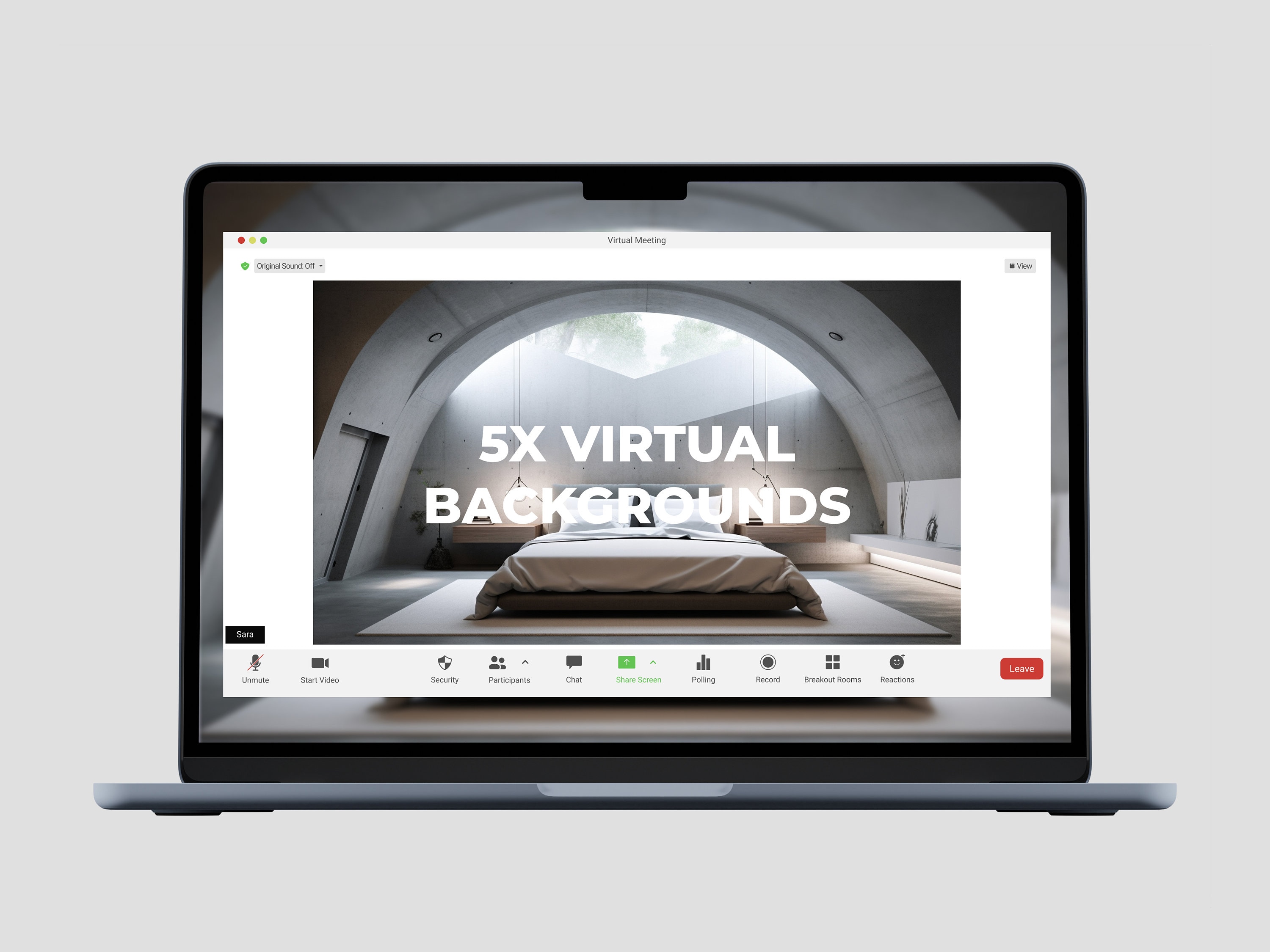 Futuristic Bedroom Virtual Background Pack for Zoom & Hangouts 5 ...