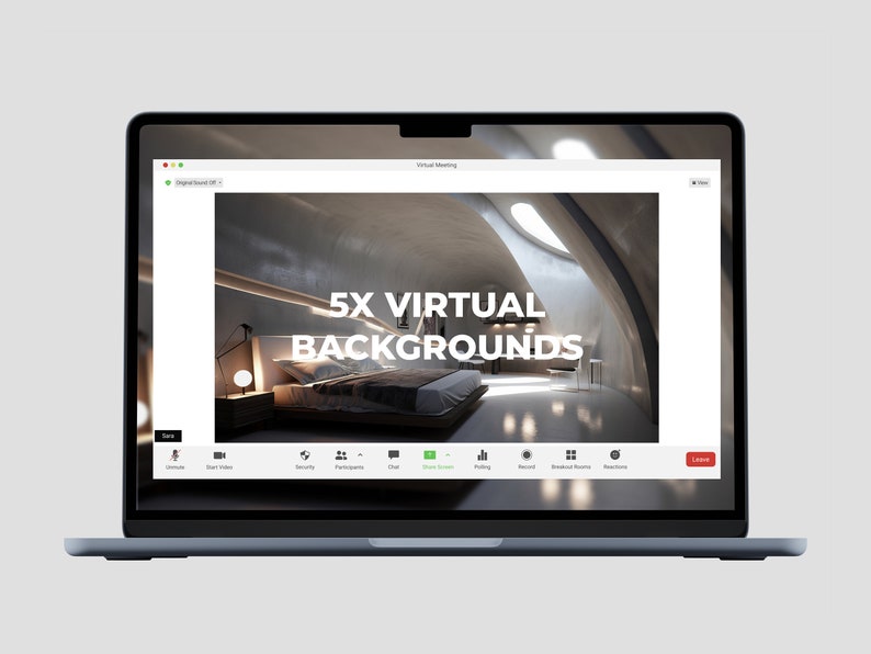 Futuristic Bedroom Virtual Background Pack for Zoom & Hangouts 5 ...