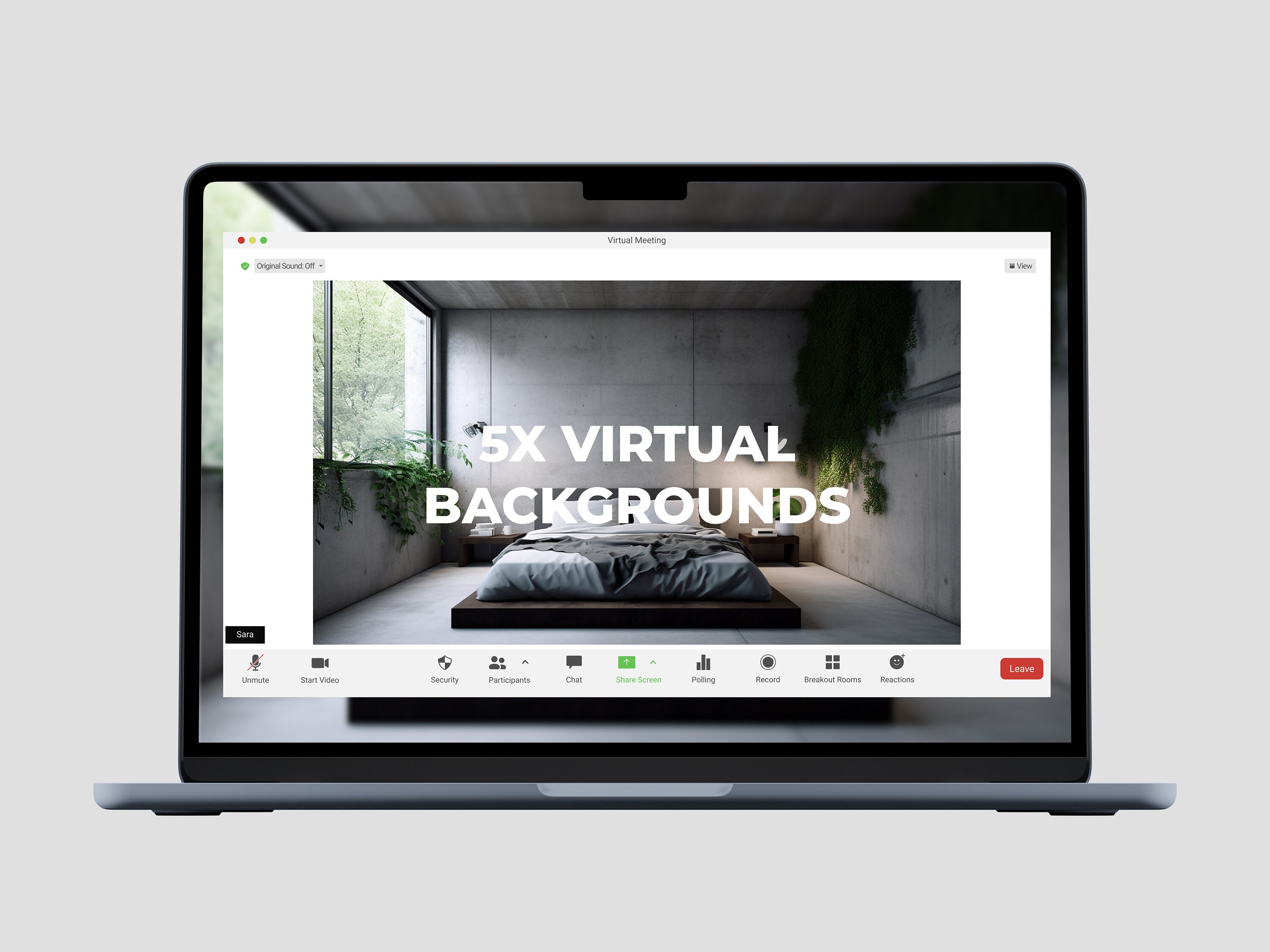 Futuristic Bedroom Virtual Background Pack for Zoom & Hangouts 5 ...