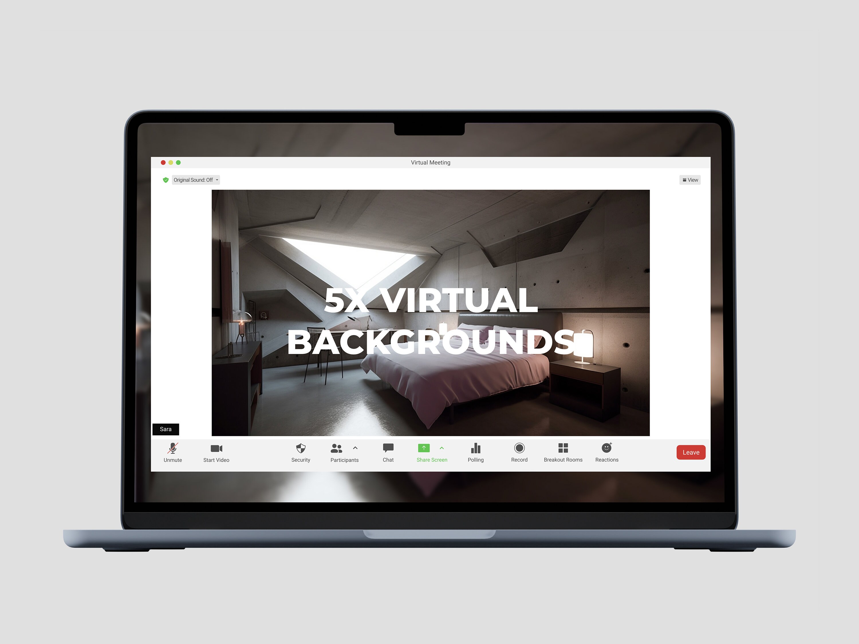 Futuristic Bedroom Virtual Background Pack for Zoom & Hangouts 5 ...