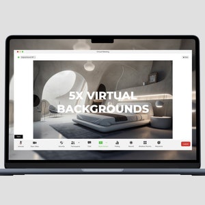 Futuristic Bedroom Virtual Background Pack for Zoom & Hangouts 5 ...
