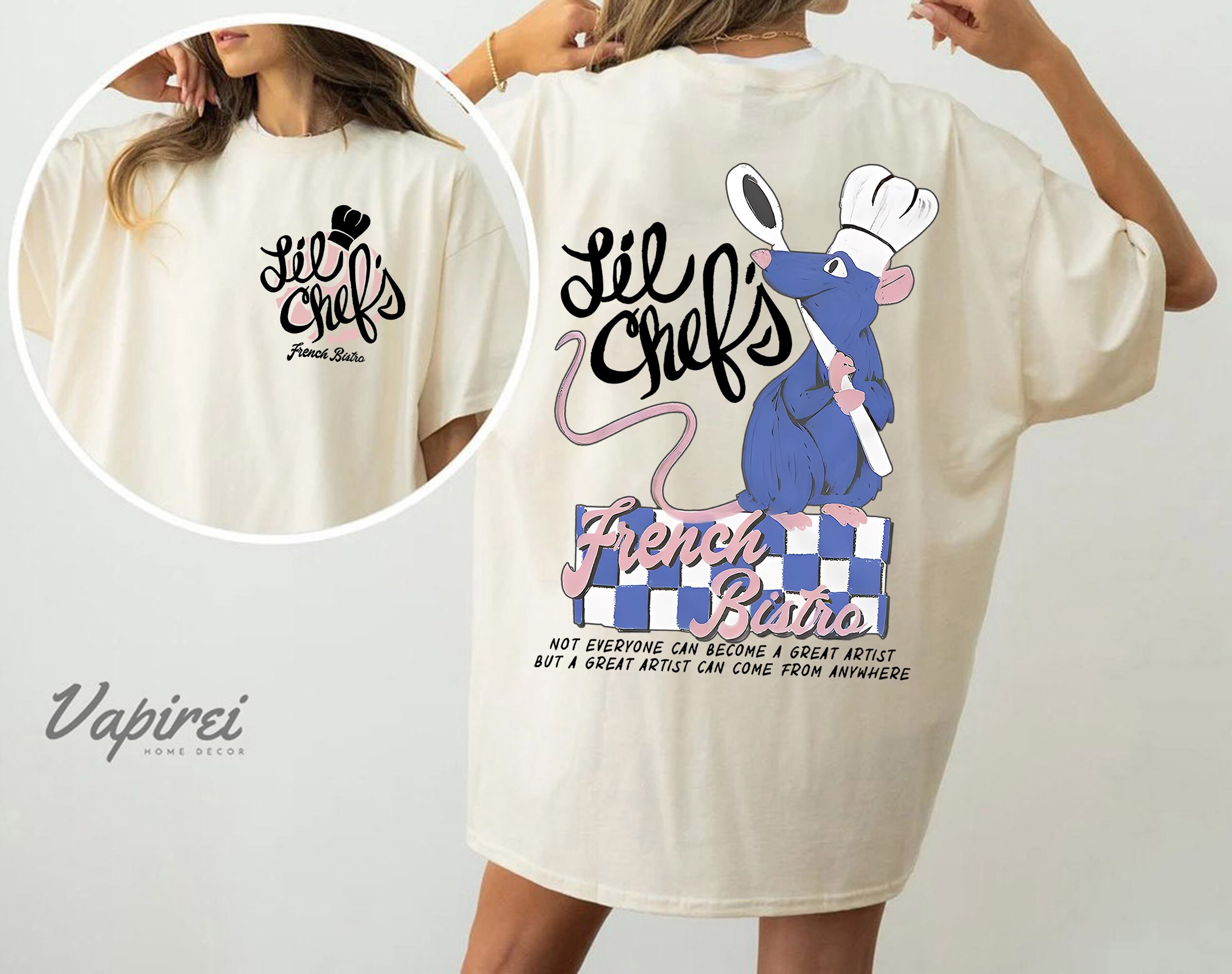 Two Sided Comfort Colors Retro Remy Ratatouille Shirt, Little Chef ...