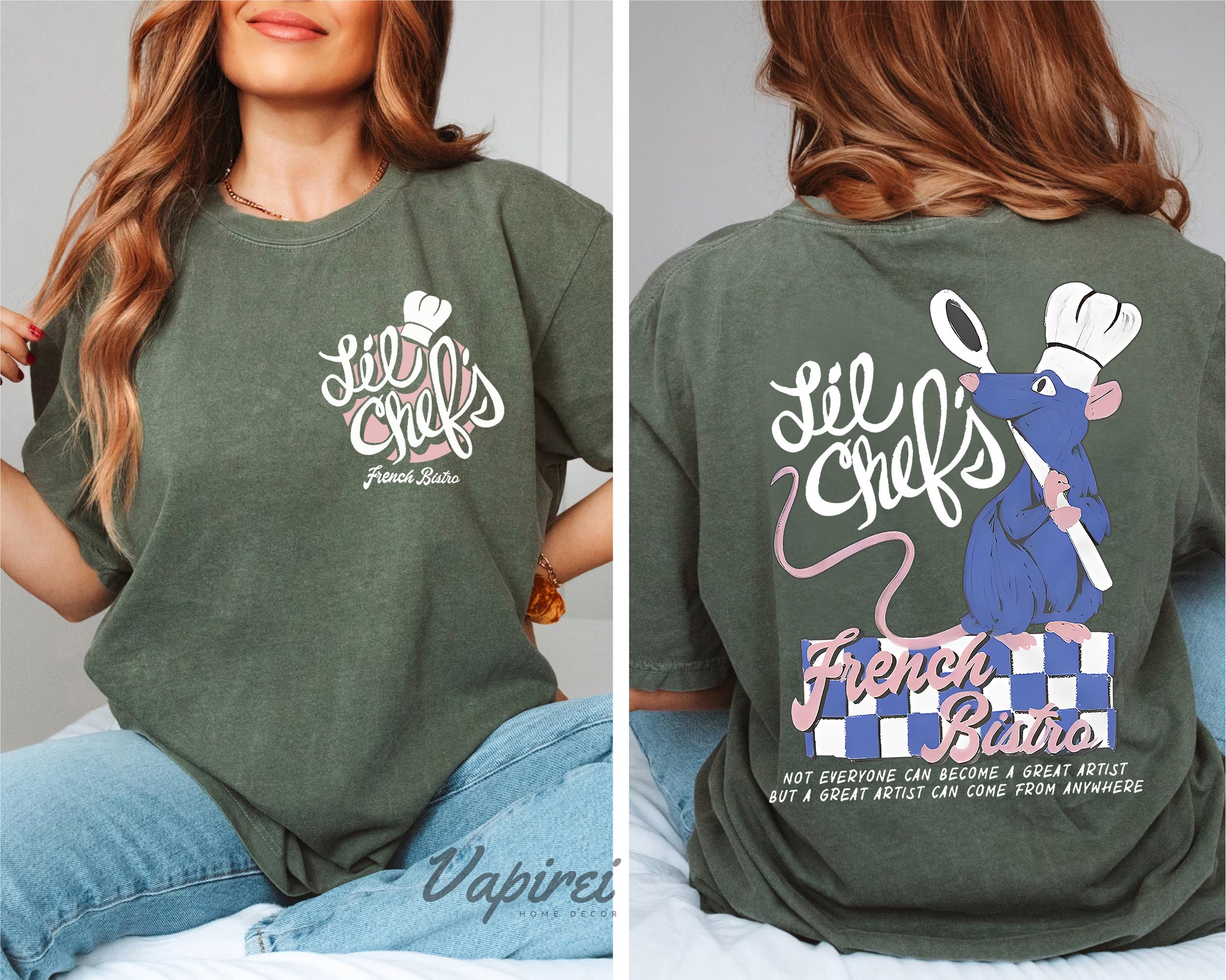 Two Sided Comfort Colors Retro Remy Ratatouille Shirt, Little Chef ...