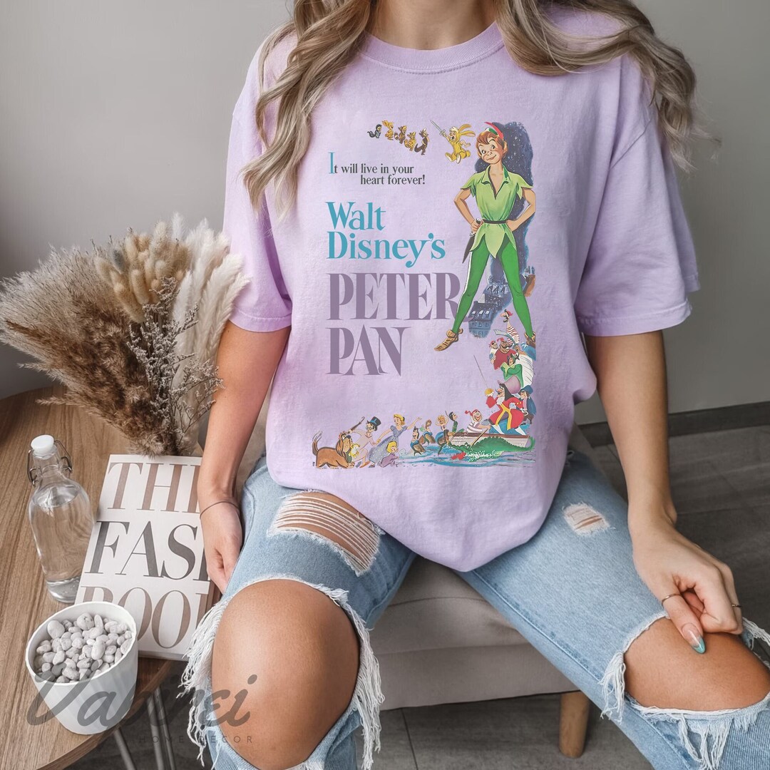 Vintage Walt Disney's Peter Pan Comfort Colors Shirt, Disney Tinker ...