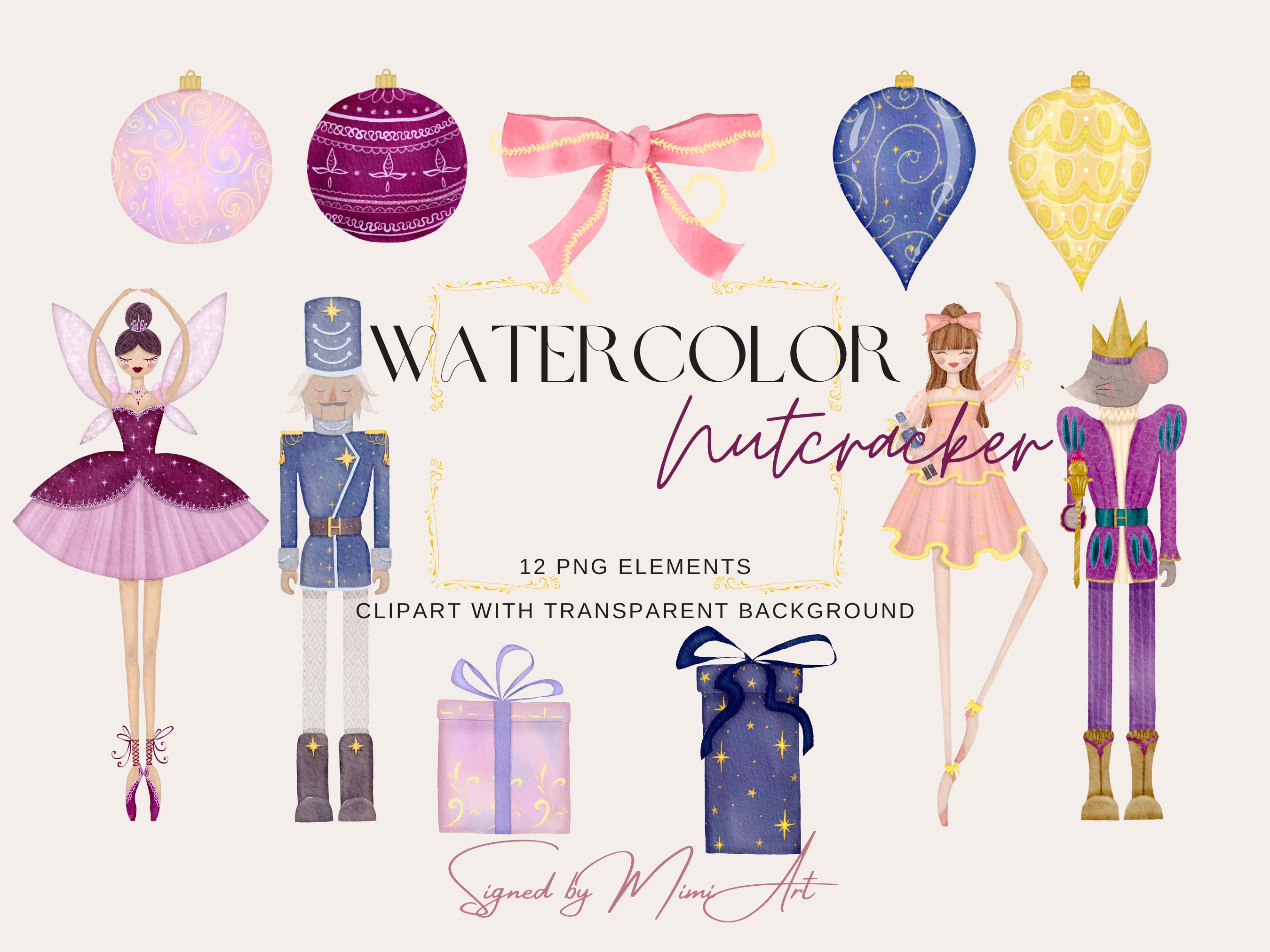 Watercolor Nutcracker Clipart | Watercolor Sugar Plum Fairy, Watercolor ...