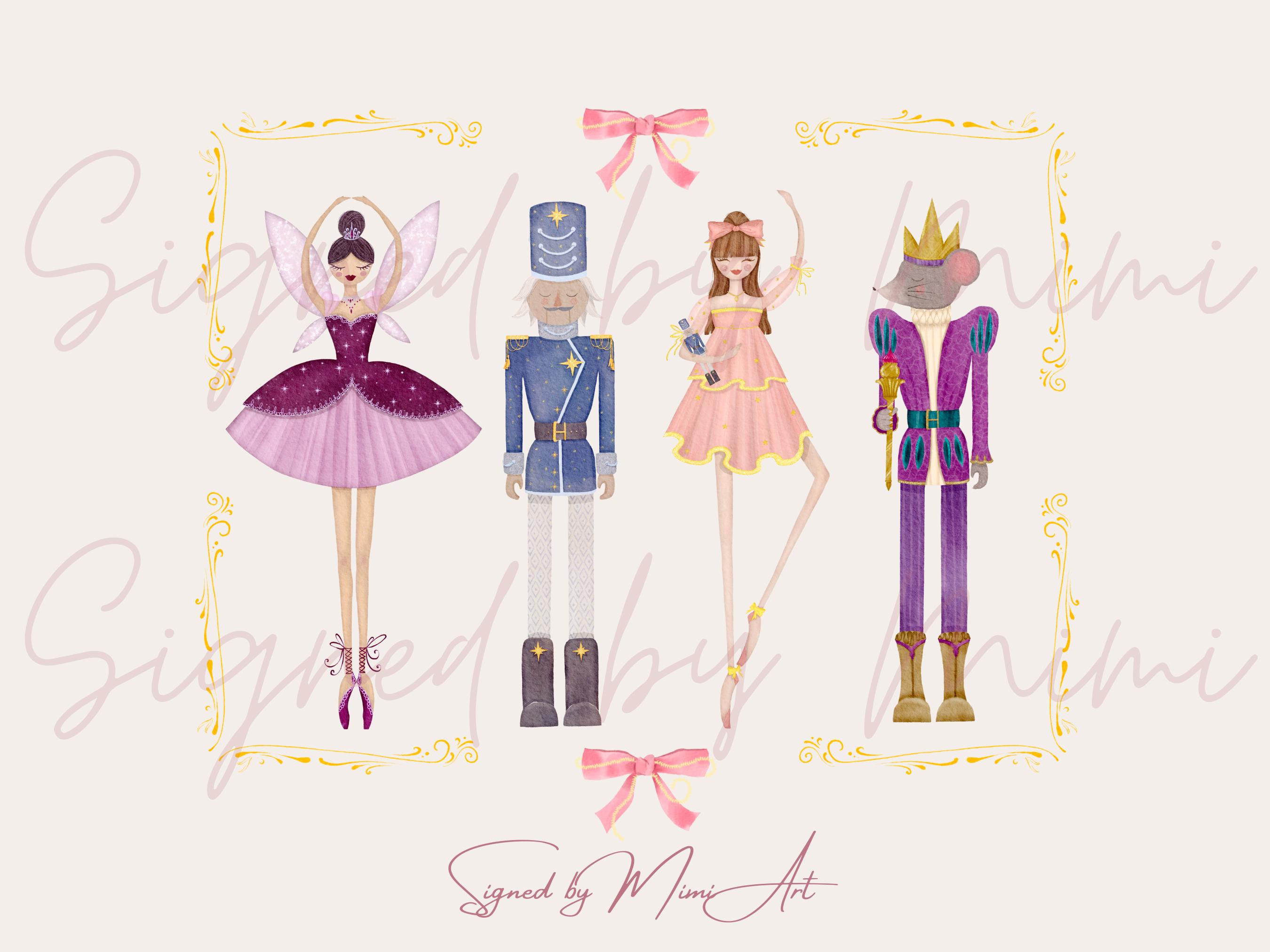 Watercolor Nutcracker Clipart | Watercolor Sugar Plum Fairy, Watercolor Clara Clipart ...