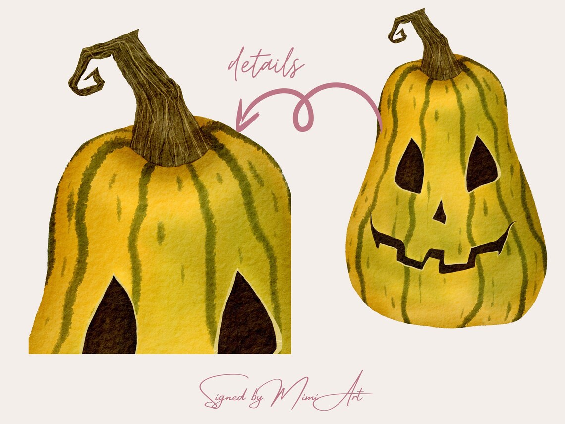 Halloween Watercolor Clipart | Spooky Clip Art, Pumpkin, Witch Hat ...